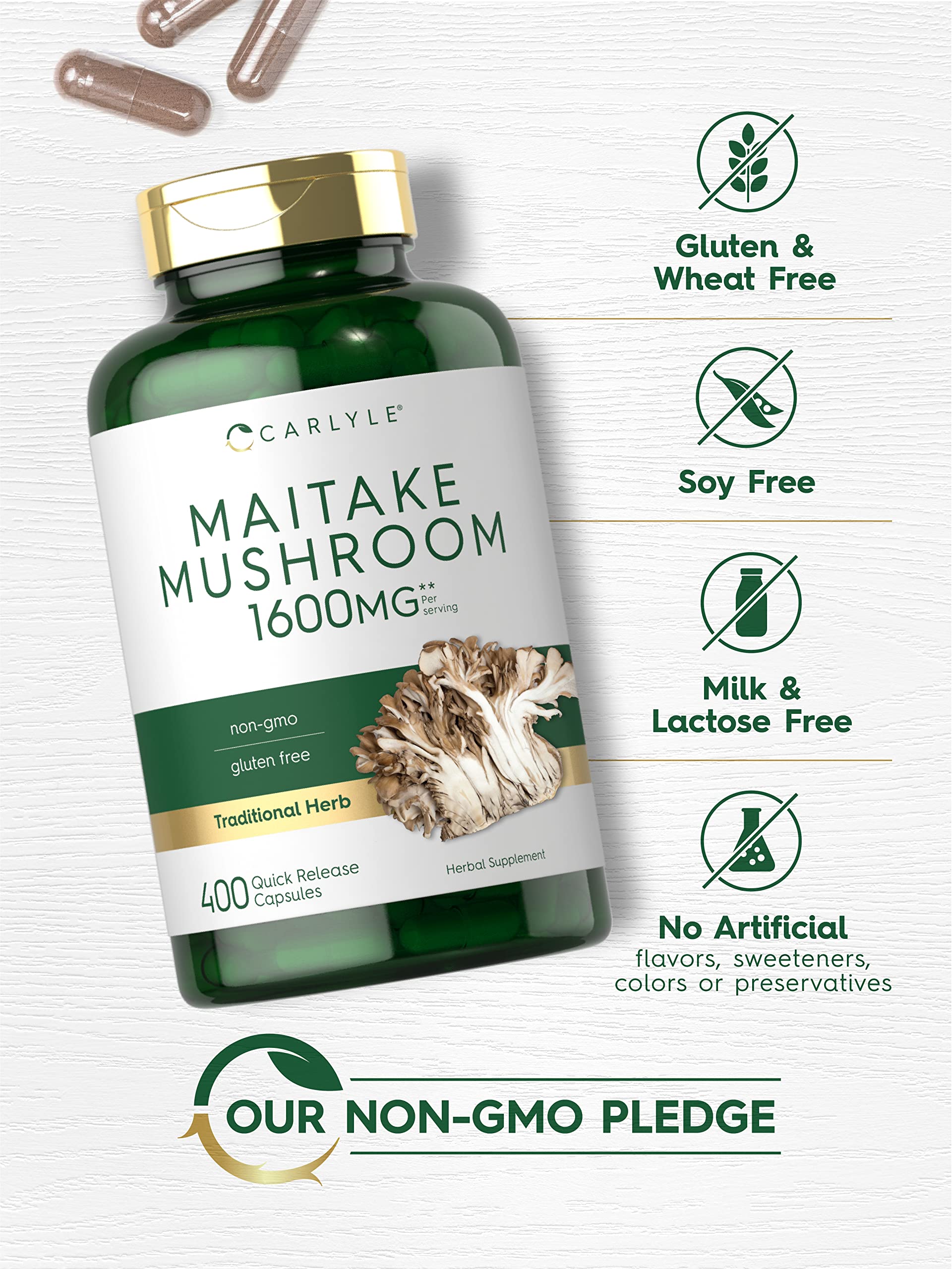 Mushroom capsules for daily nutrition