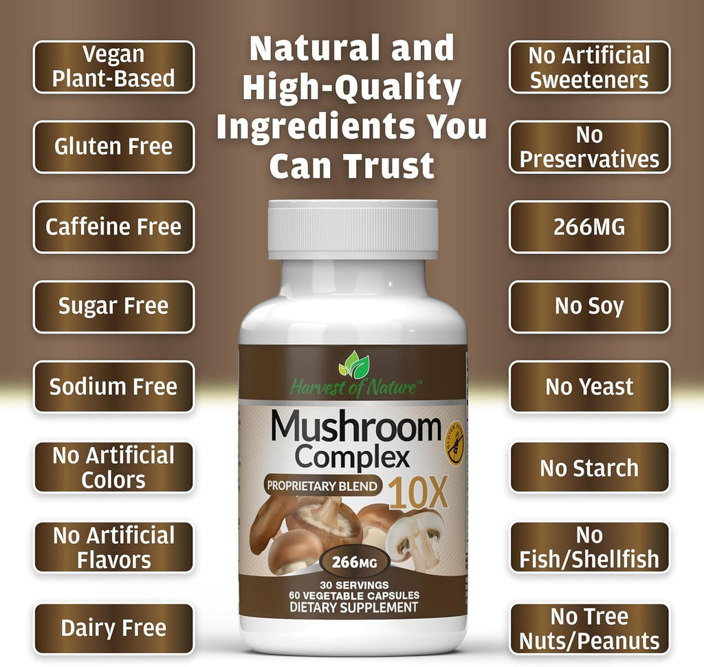 mushroom capsules for daily nutrition