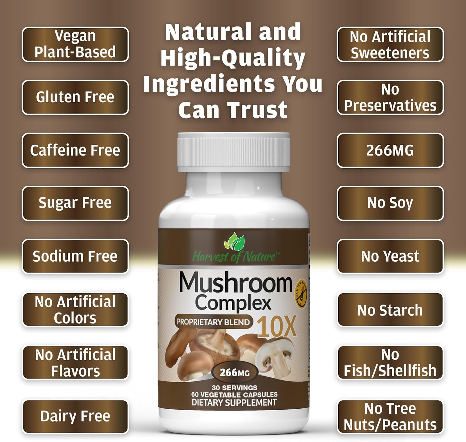 mushroom capsules for daily nutrition
