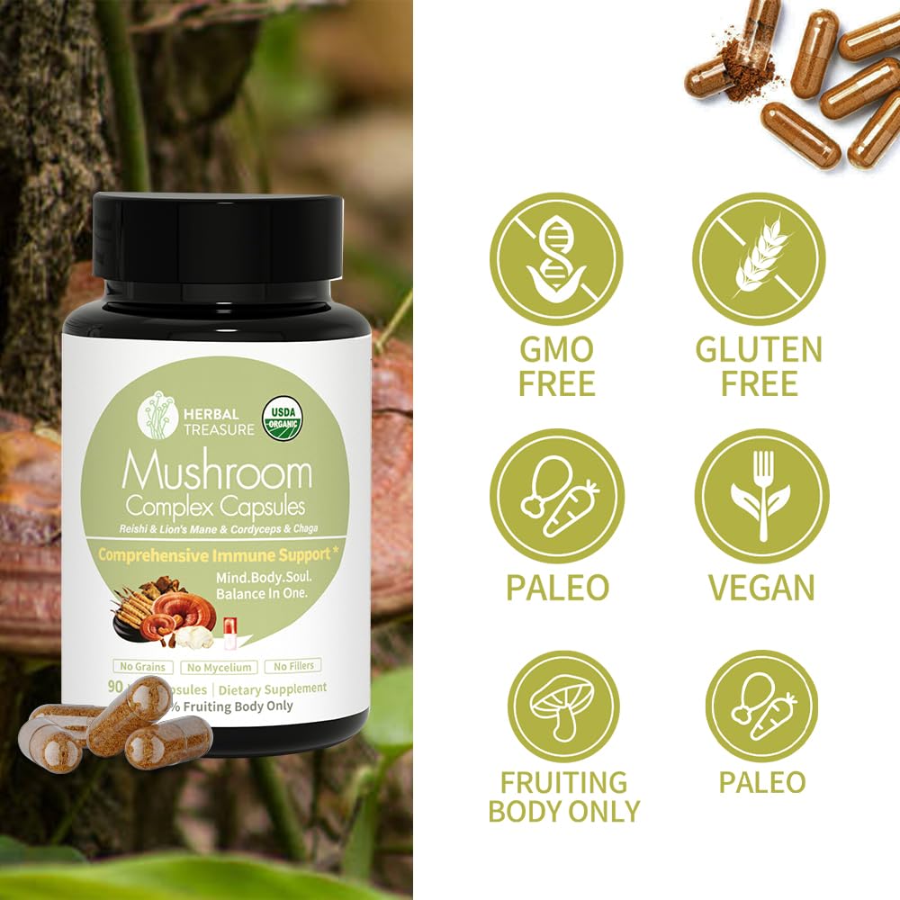 mushroom capsules for daily nutrition