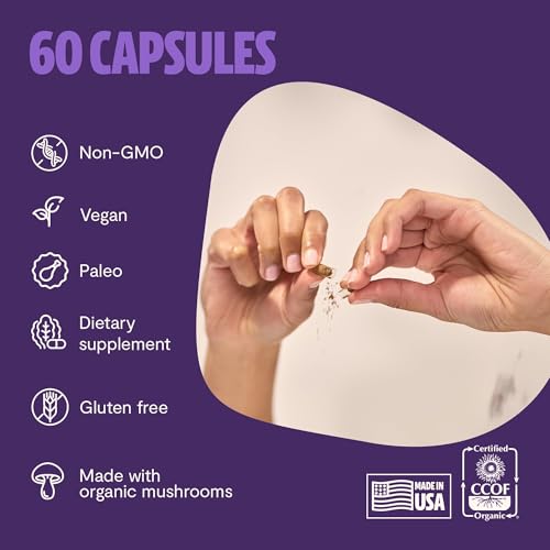 Mushroom capsules for daily wellness
