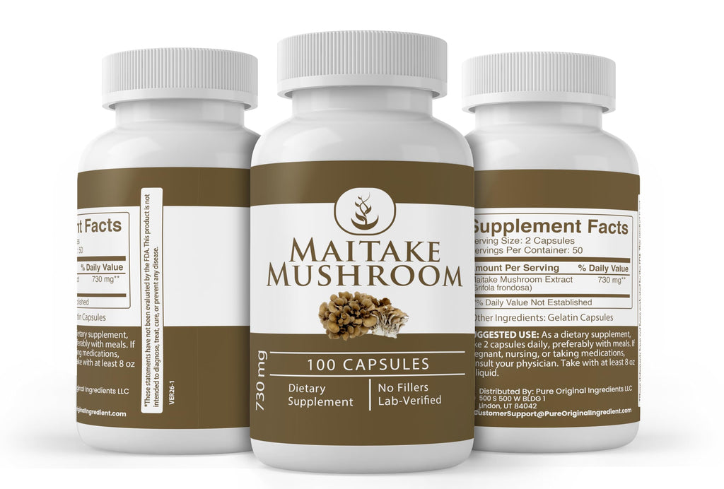 Mushroom capsules for energy boost
