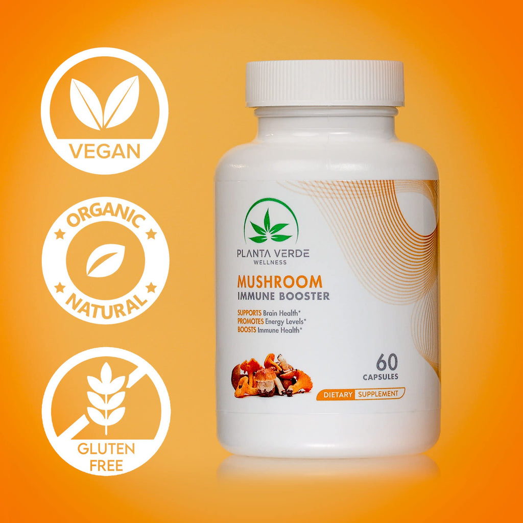 Mushroom capsules for energy boost