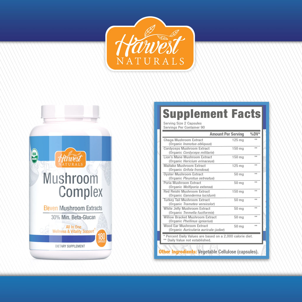 Mushroom capsules for energy boost