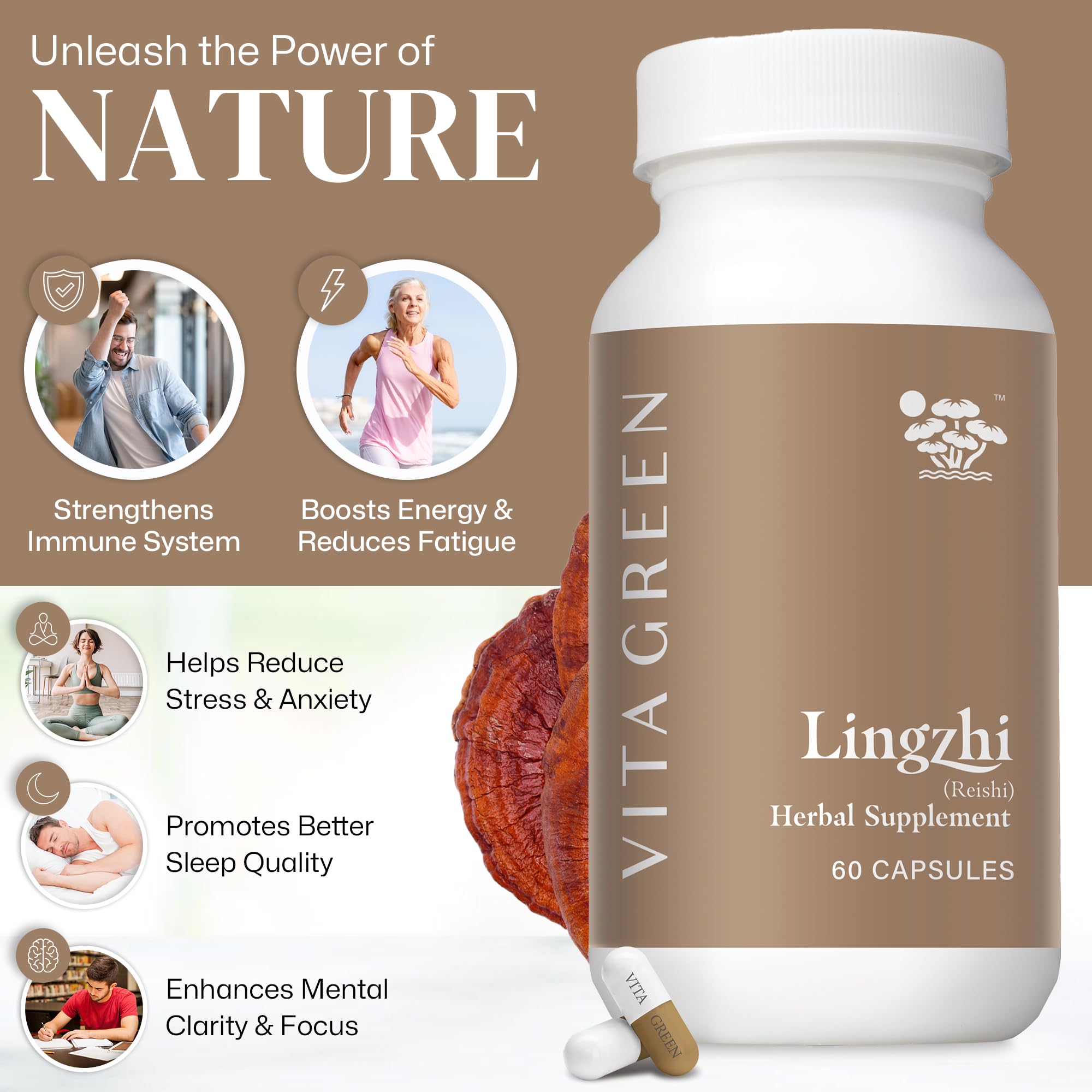 mushroom capsules for energy support