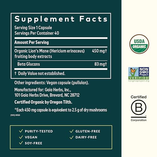mushroom capsules for enhanced brain function