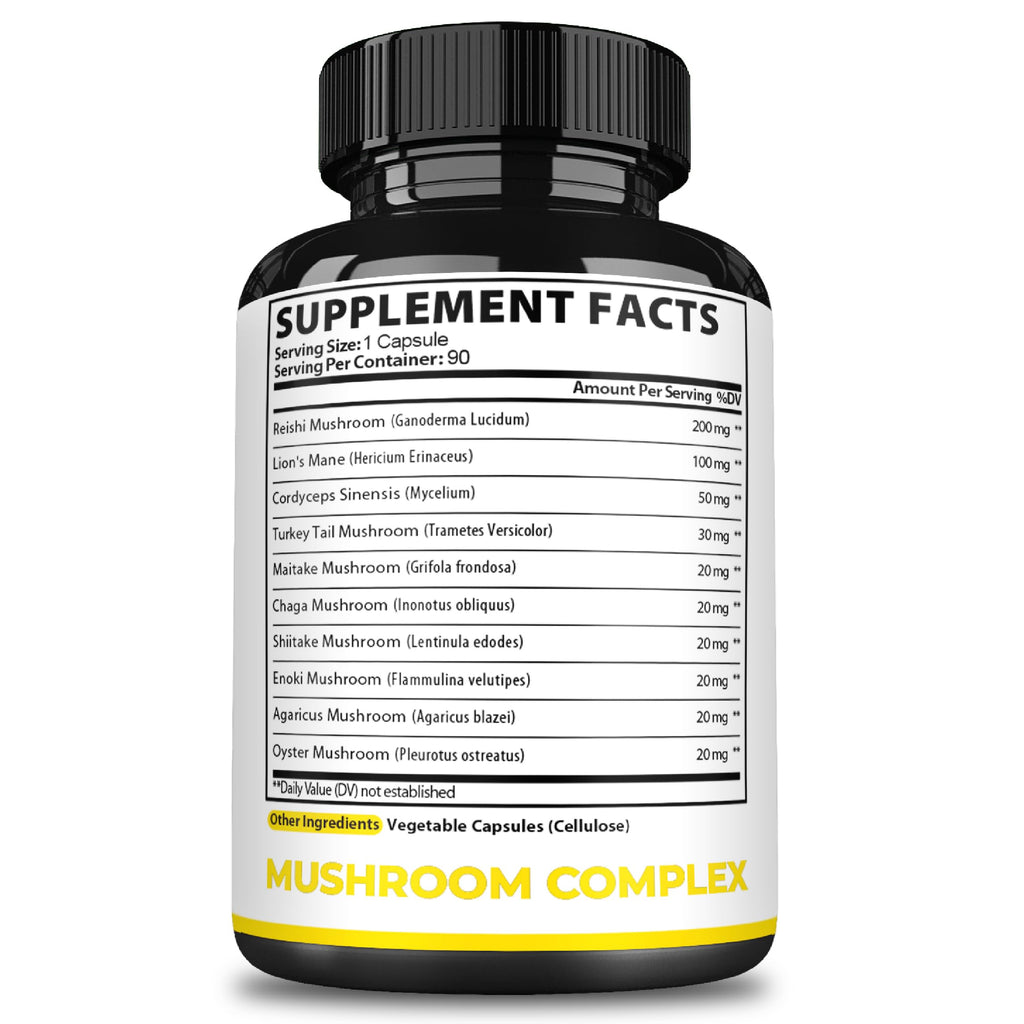 Mushroom capsules for enhanced focus
