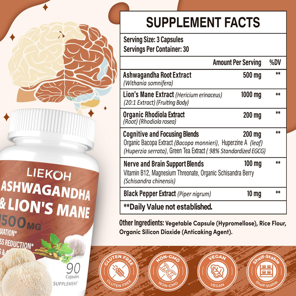 Mushroom capsules for enhanced focus