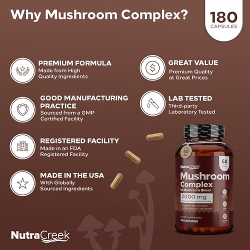 Mushroom capsules for healthy aging