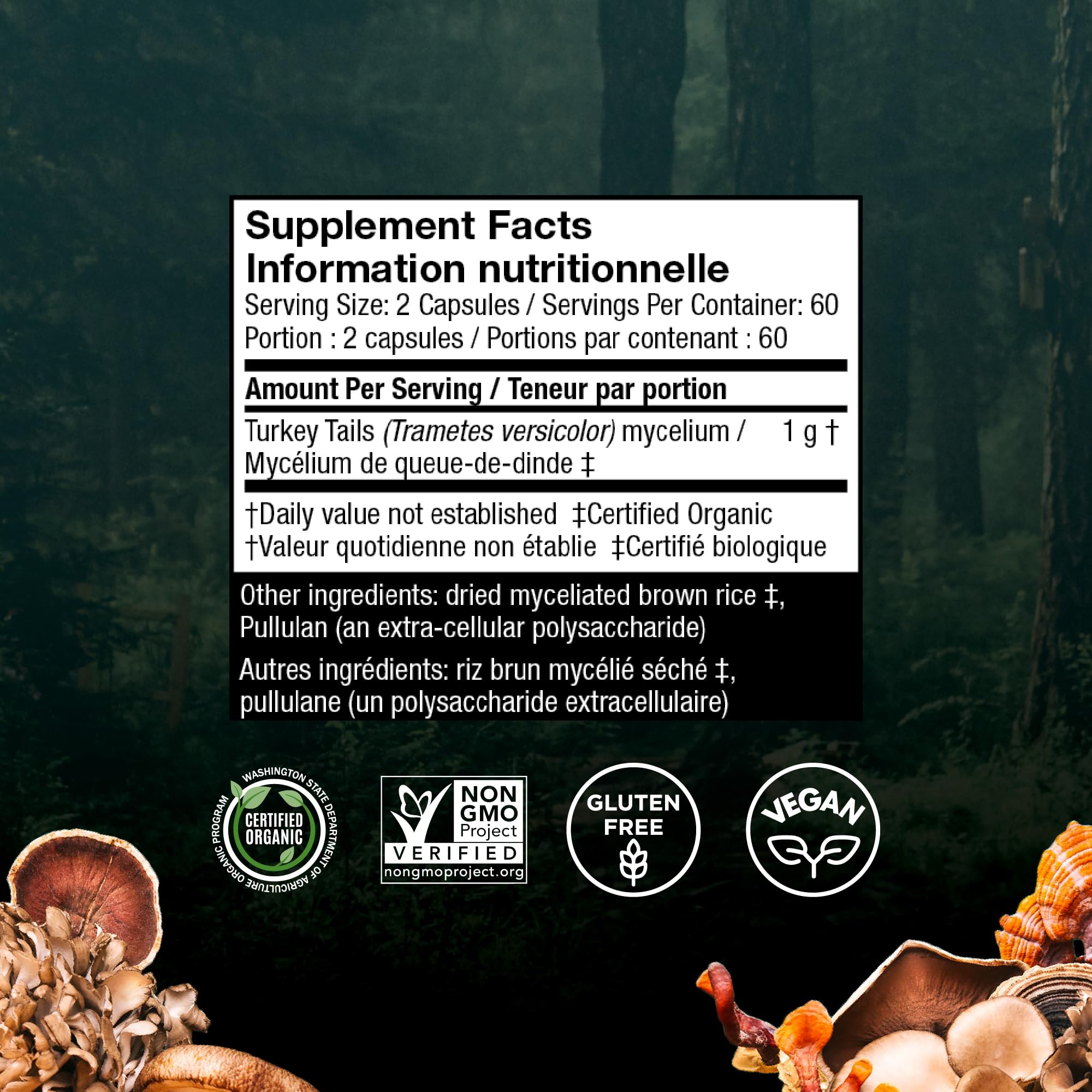 Mushroom capsules for holistic health