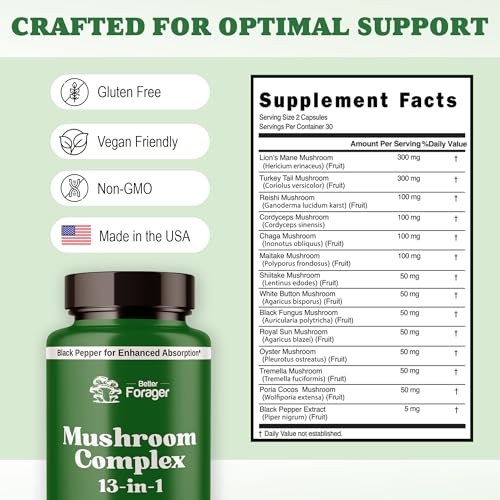 Mushroom capsules for immune support