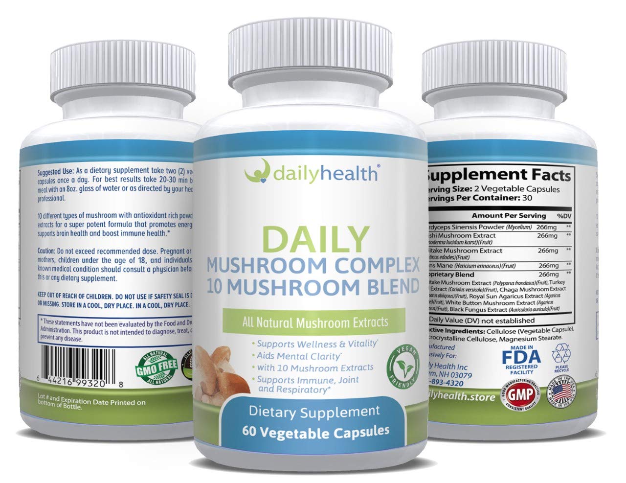 mushroom capsules for overall wellness