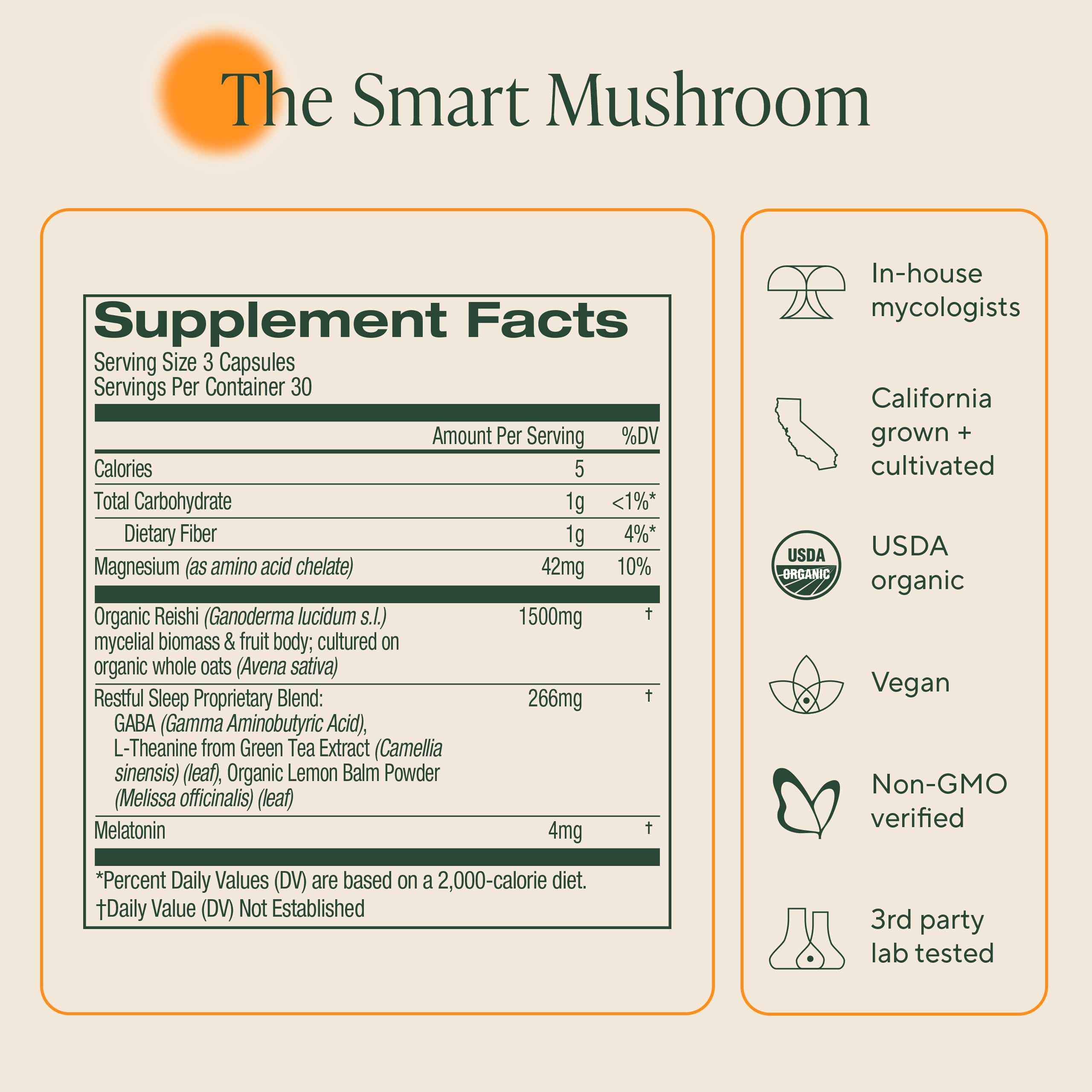 Mushroom Capsules for Sleep Wellness