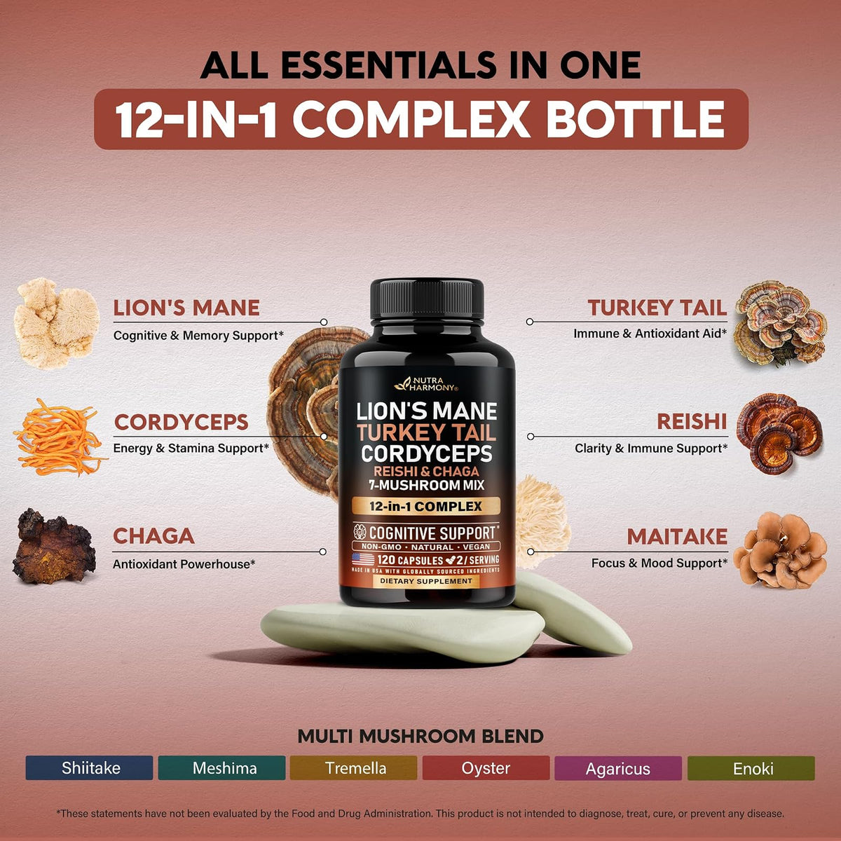 mushroom capsules for stress relief