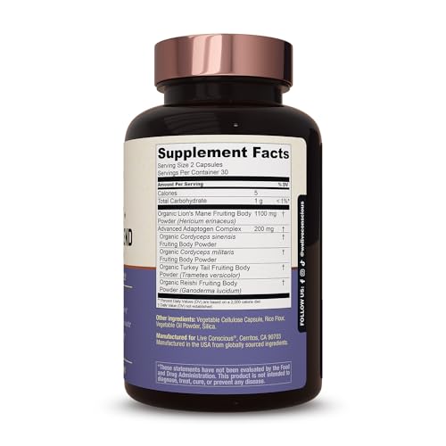 Mushroom capsules for stress relief