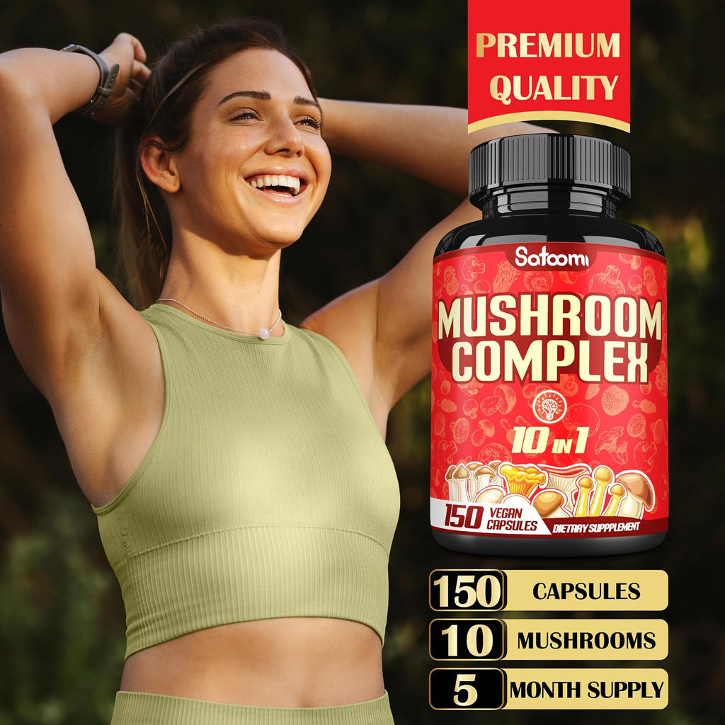 Mushroom capsules for stress relief