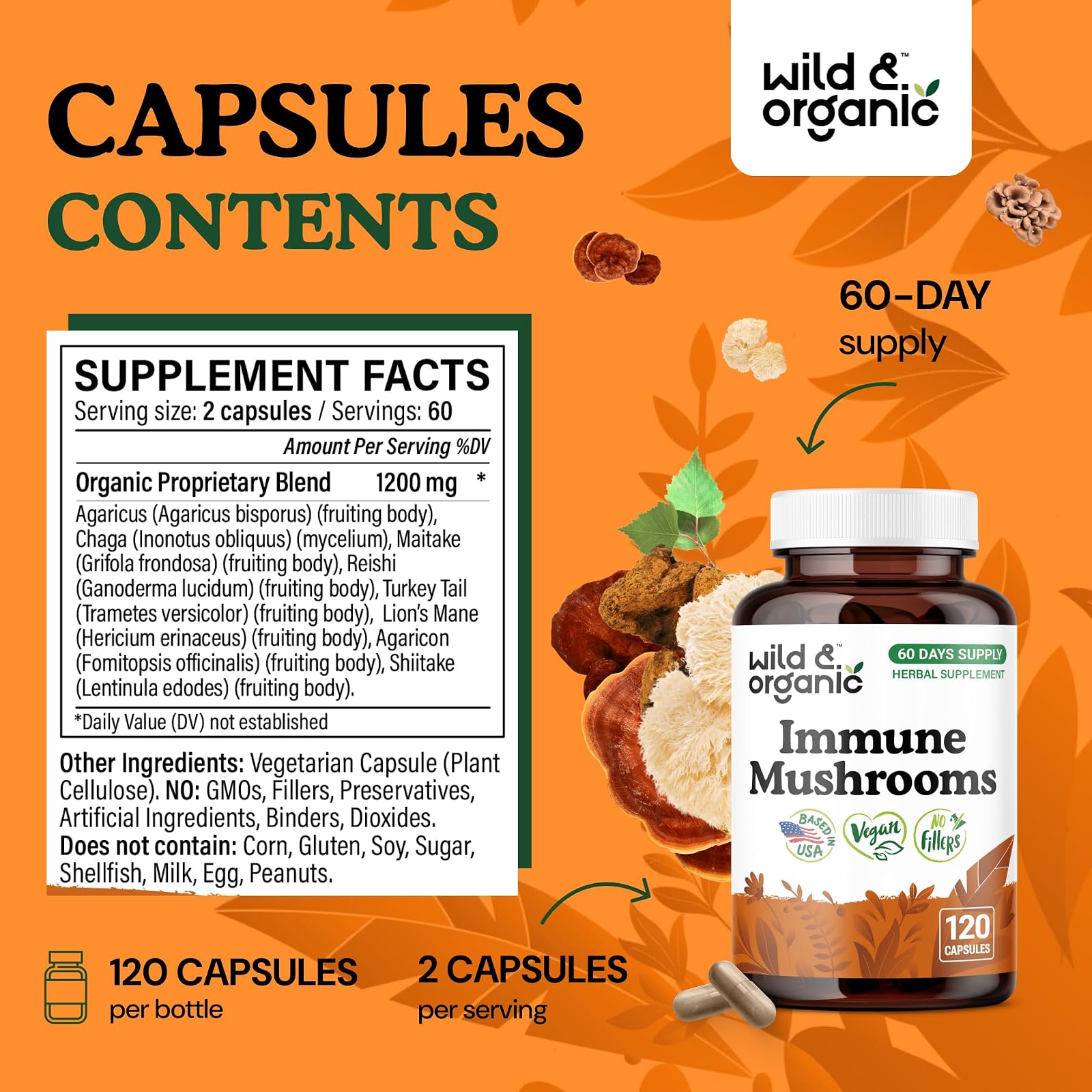 mushroom capsules for wellness boost