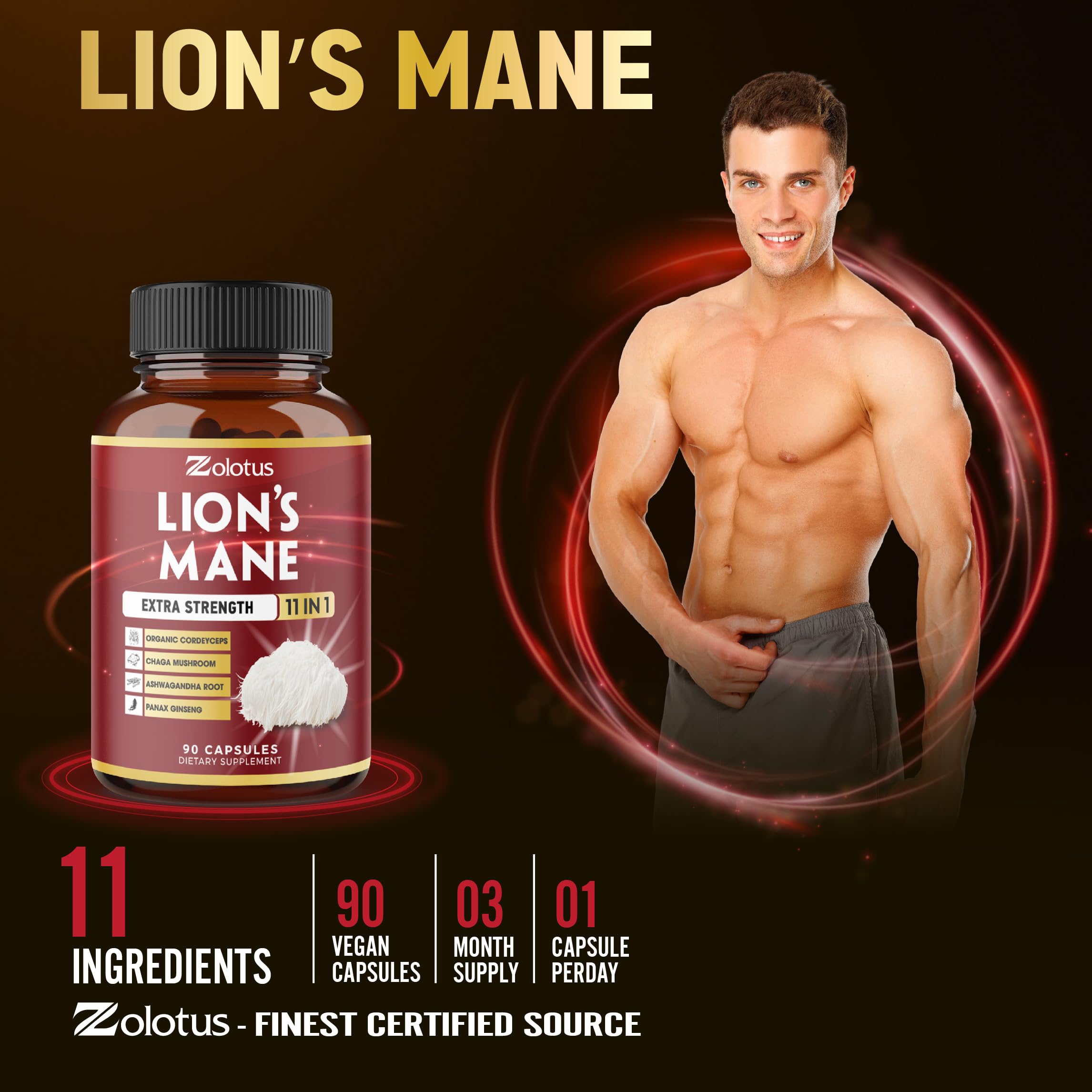 mushroom capsules with adaptogens