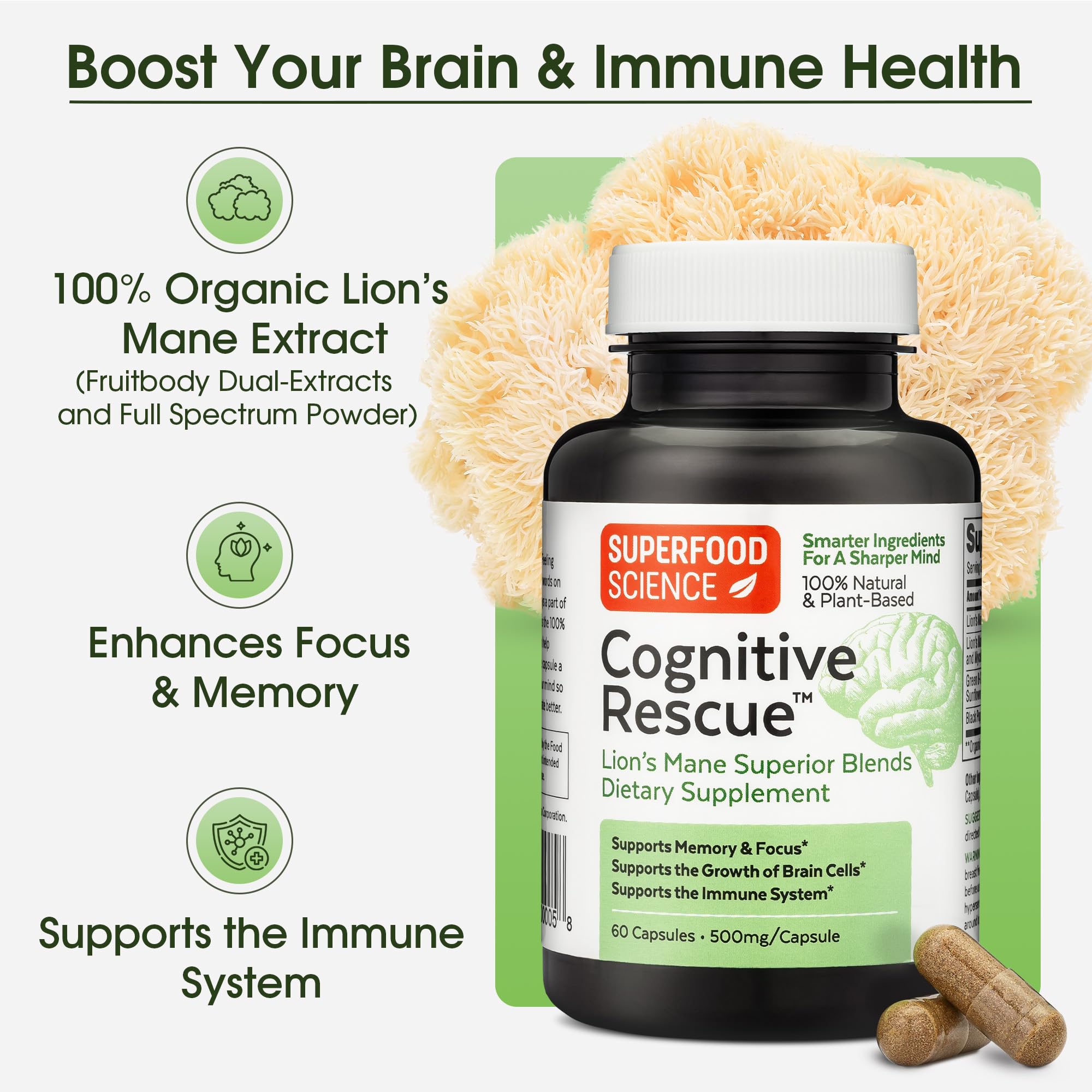mushroom capsules with BioPerine