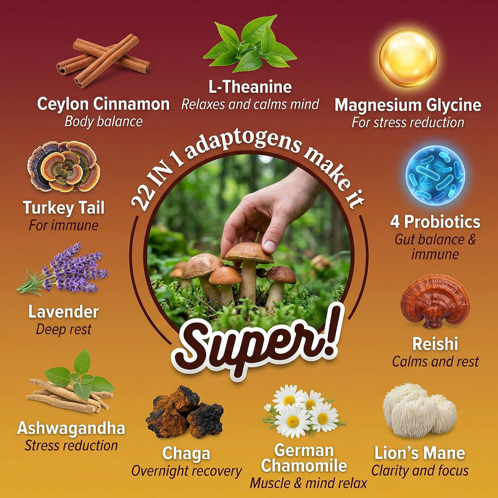 Mushroom cocoa powder for immunity