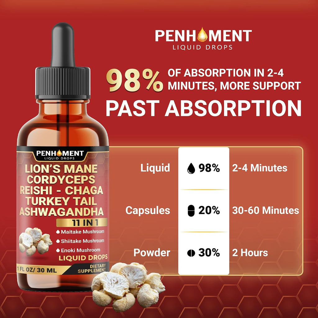 mushroom coffee alternative with liquid drops