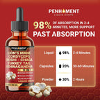 mushroom coffee alternative with liquid drops