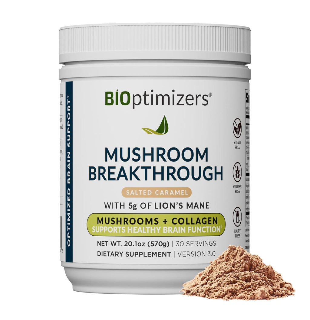 mushroom coffee alternative with salted caramel