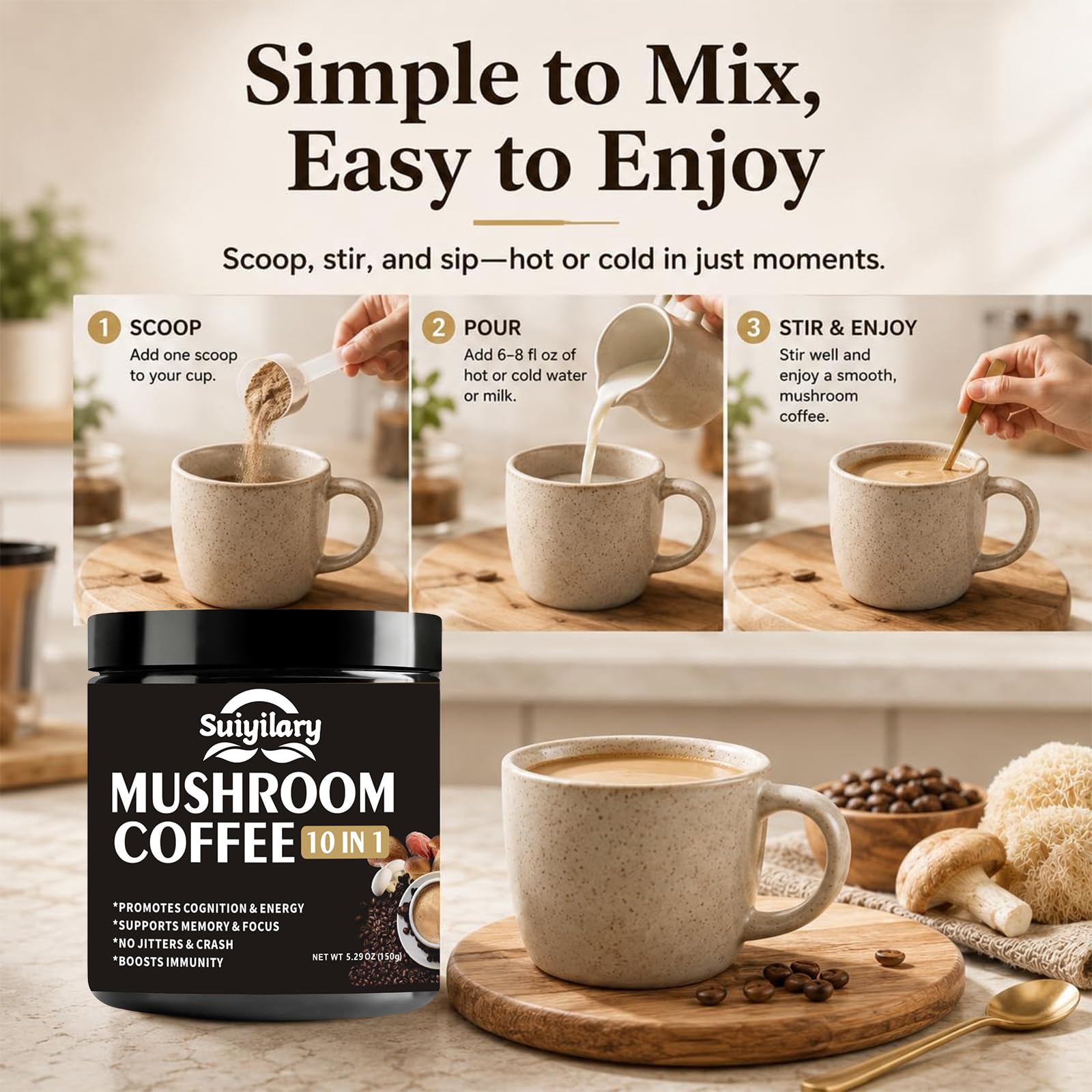 mushroom coffee blend for a healthy boost