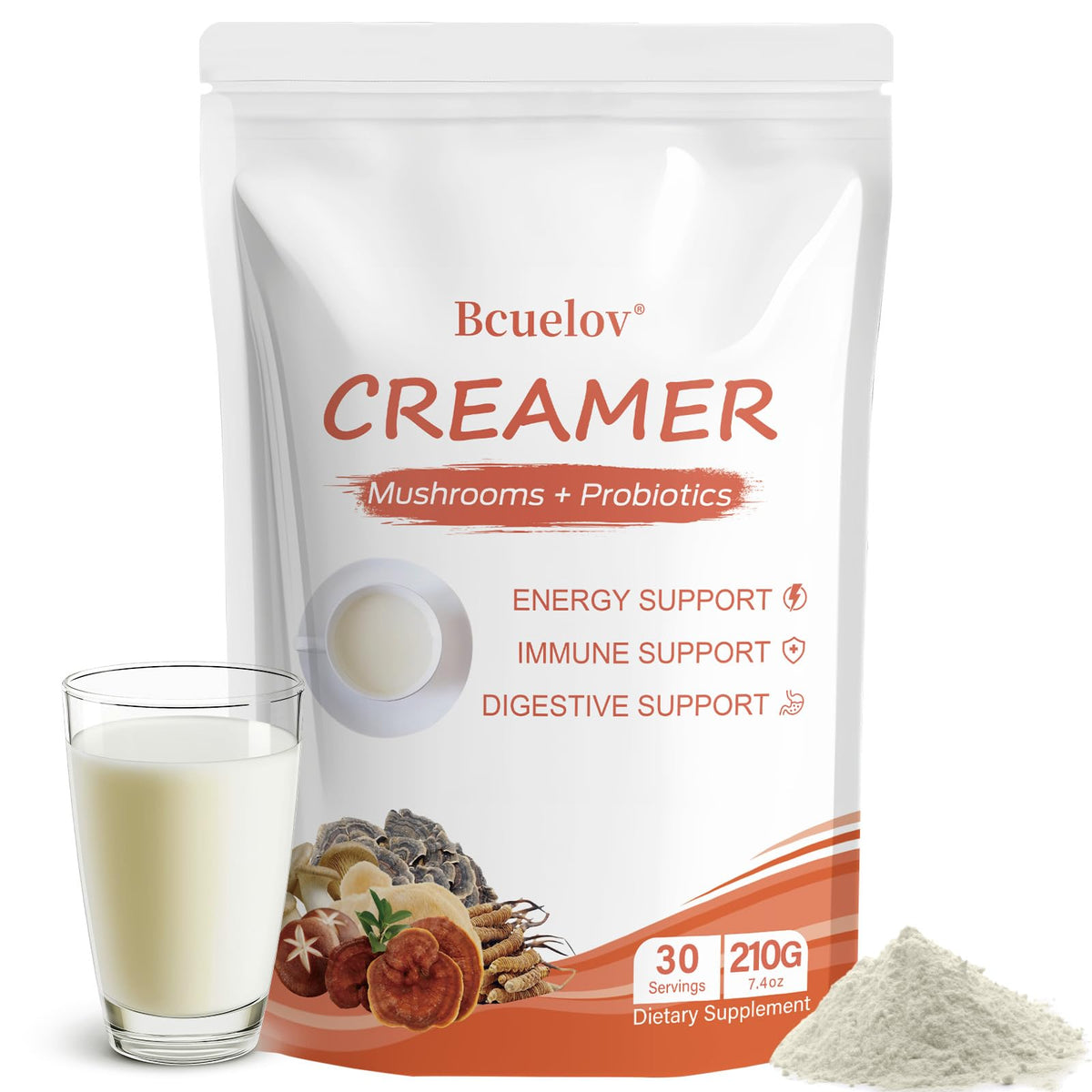 mushroom coffee creamer superfood powder
