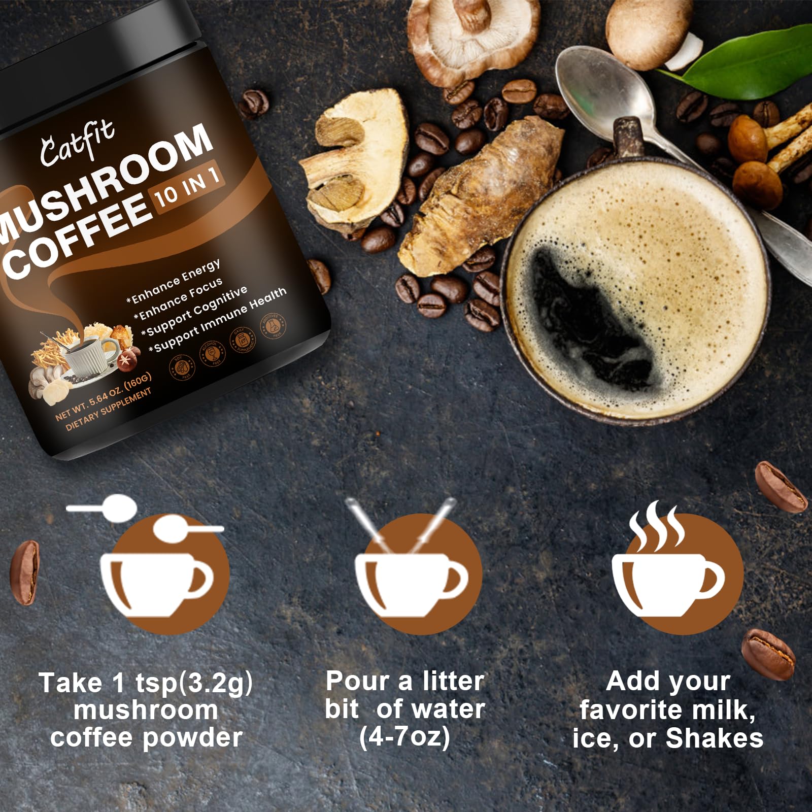 Mushroom coffee for daily wellness