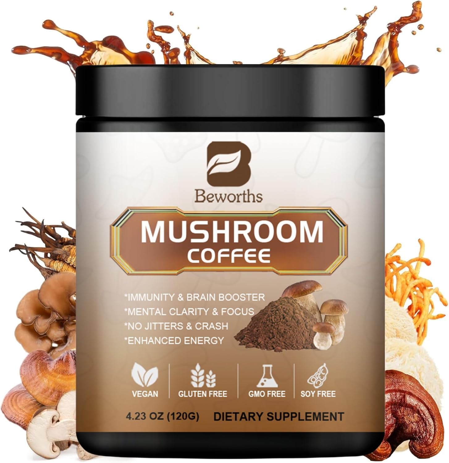 Mushroom coffee for energy boost