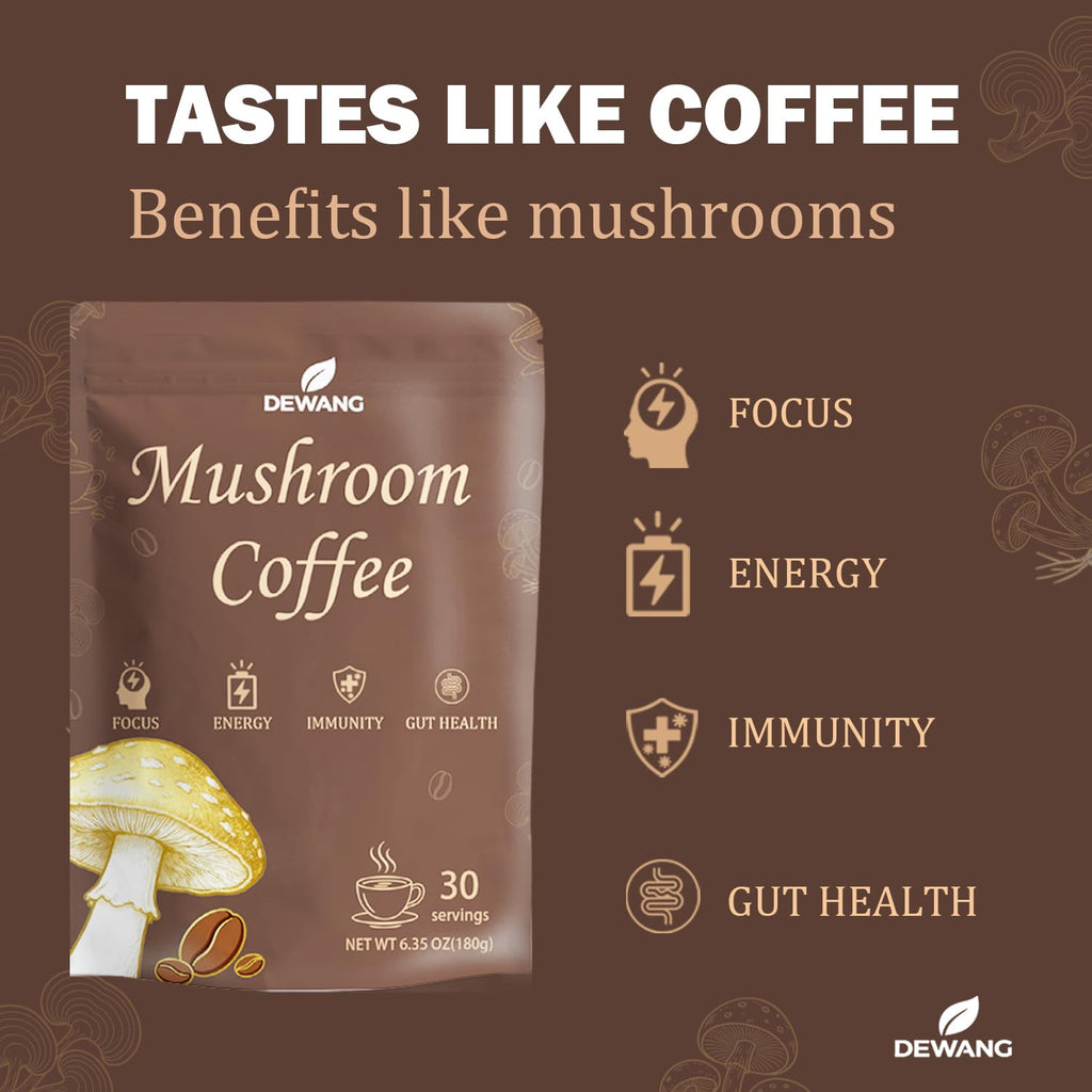 Mushroom coffee for energy boost