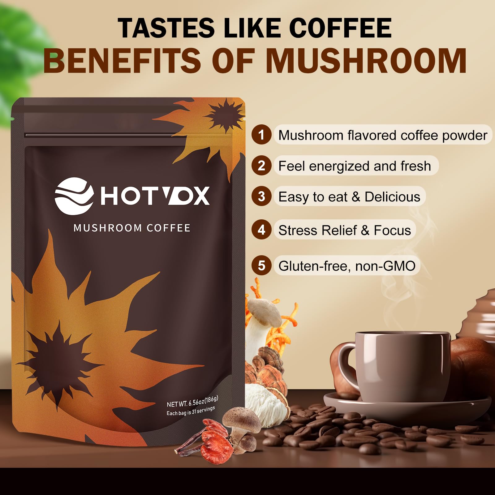 mushroom coffee for energy boost