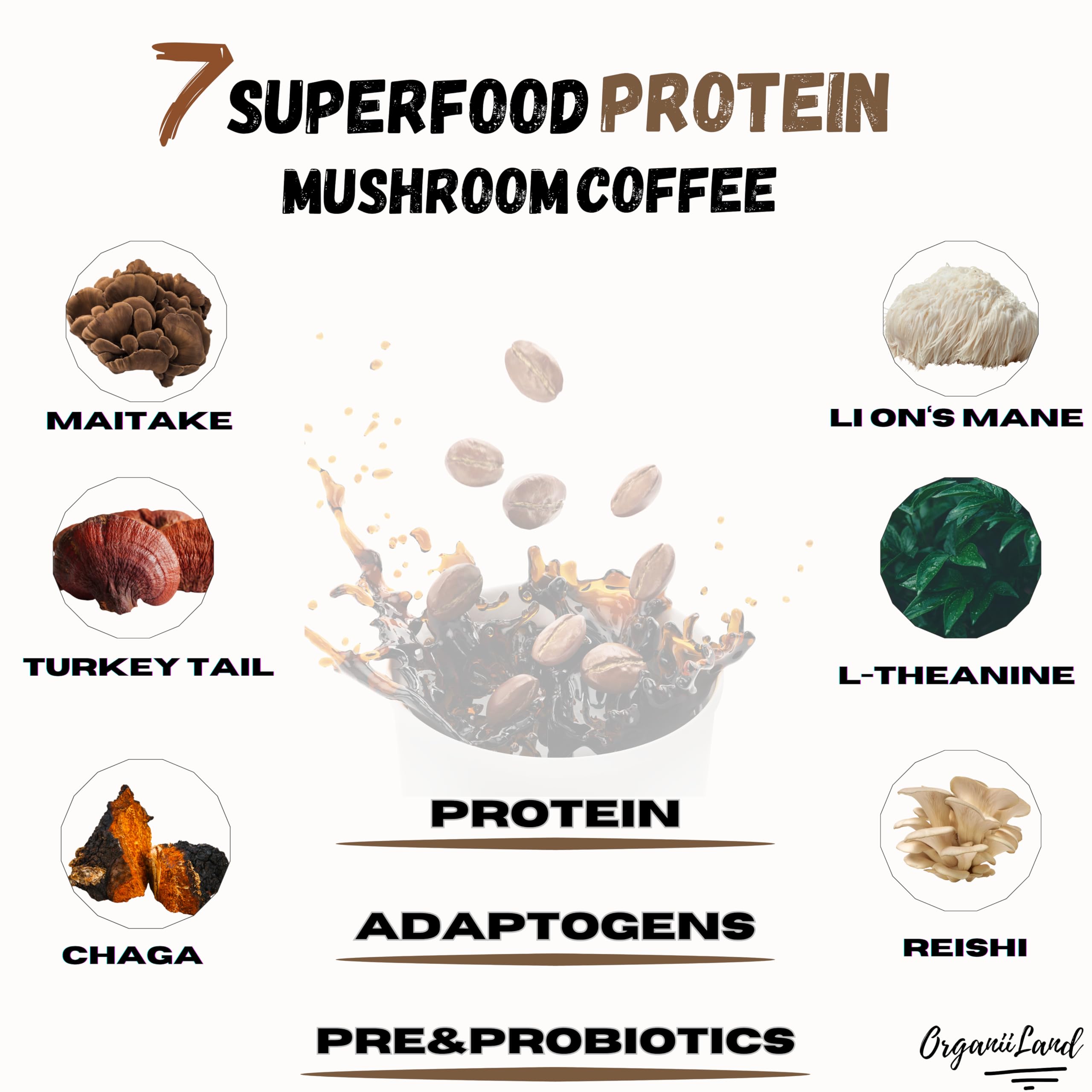 Mushroom coffee for enhanced energy