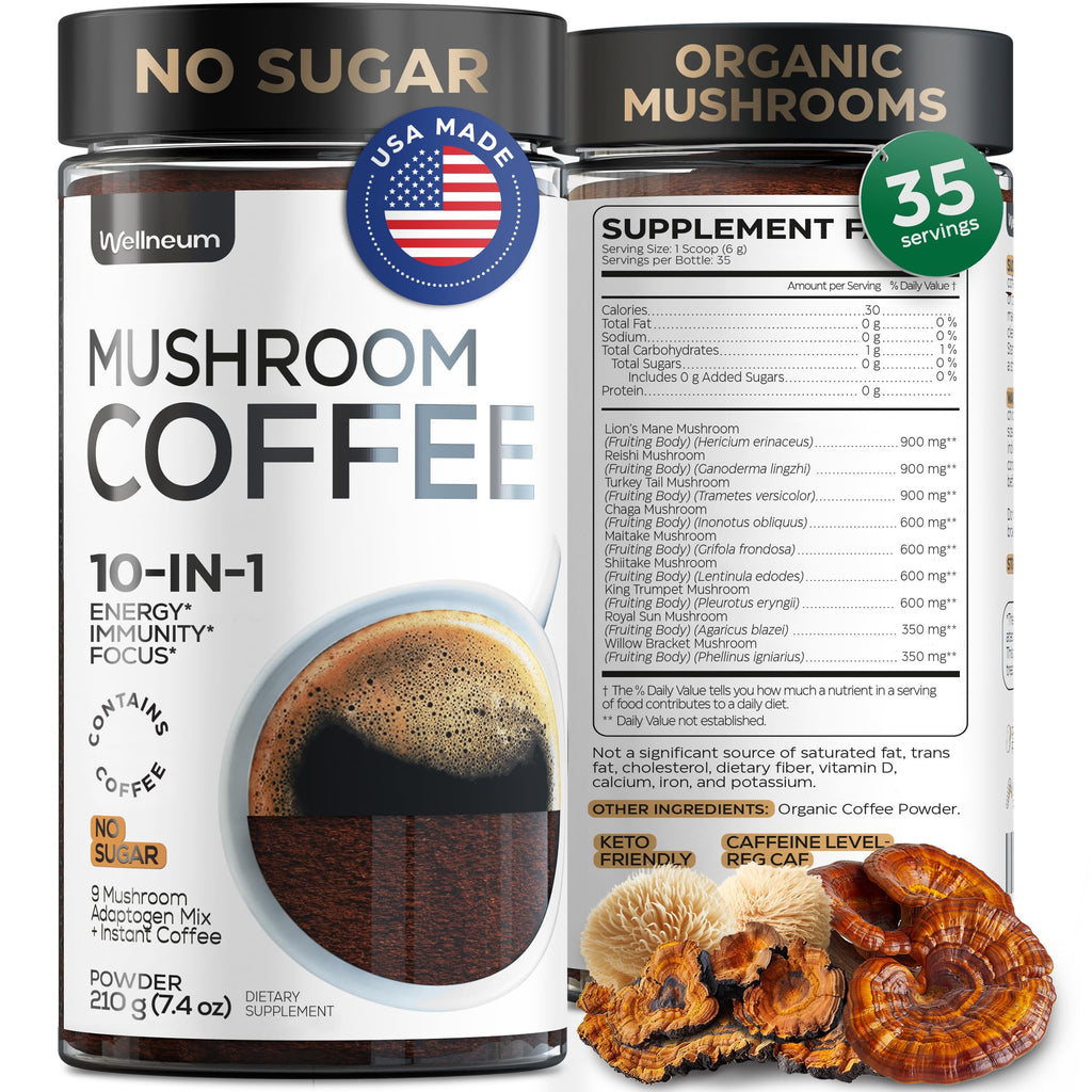 Mushroom coffee for enhanced focus