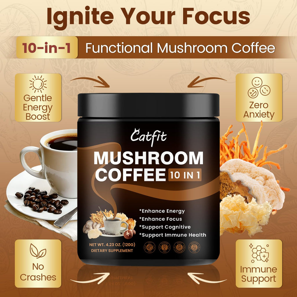 Mushroom coffee for gut health