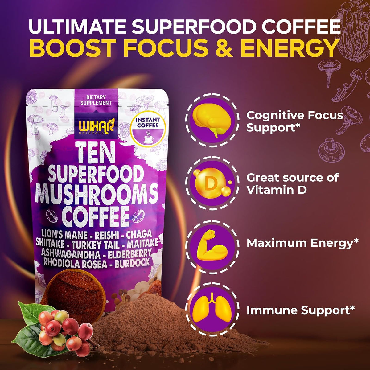 mushroom coffee for healthy mornings