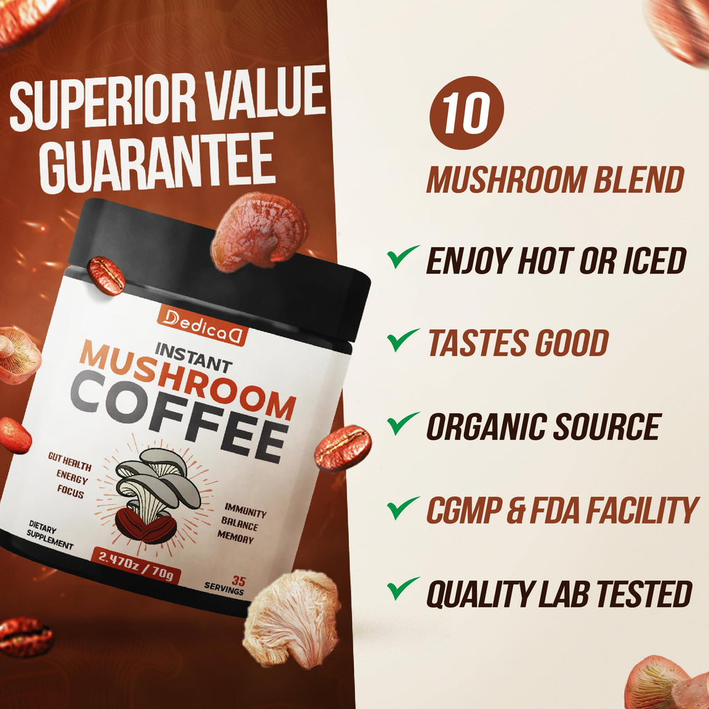 mushroom coffee for stress relief