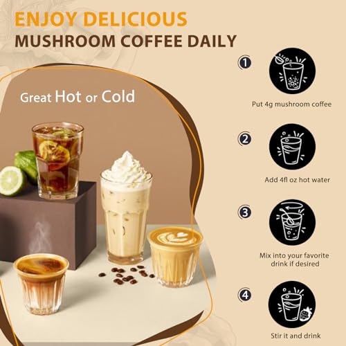Mushroom coffee for stress relief