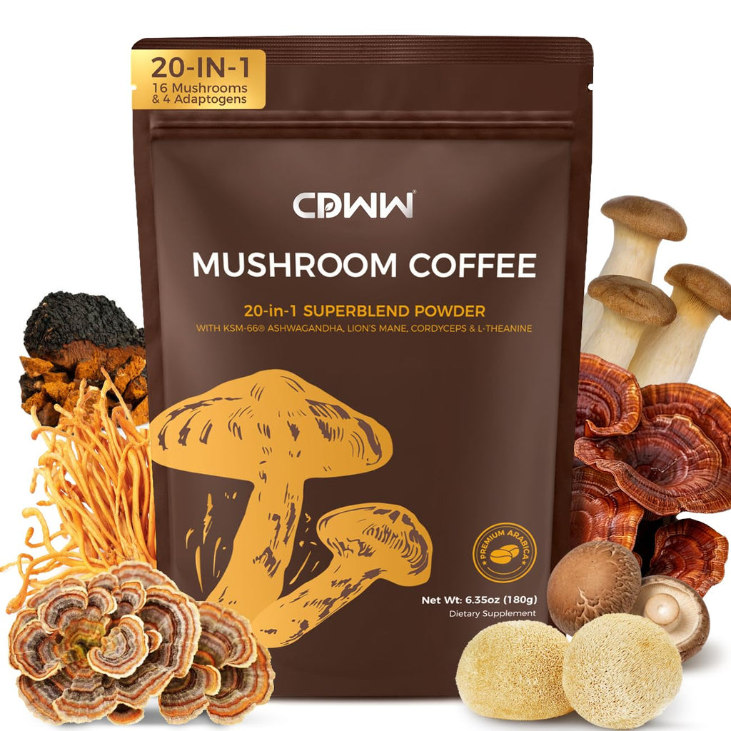 Mushroom coffee instant powder blend