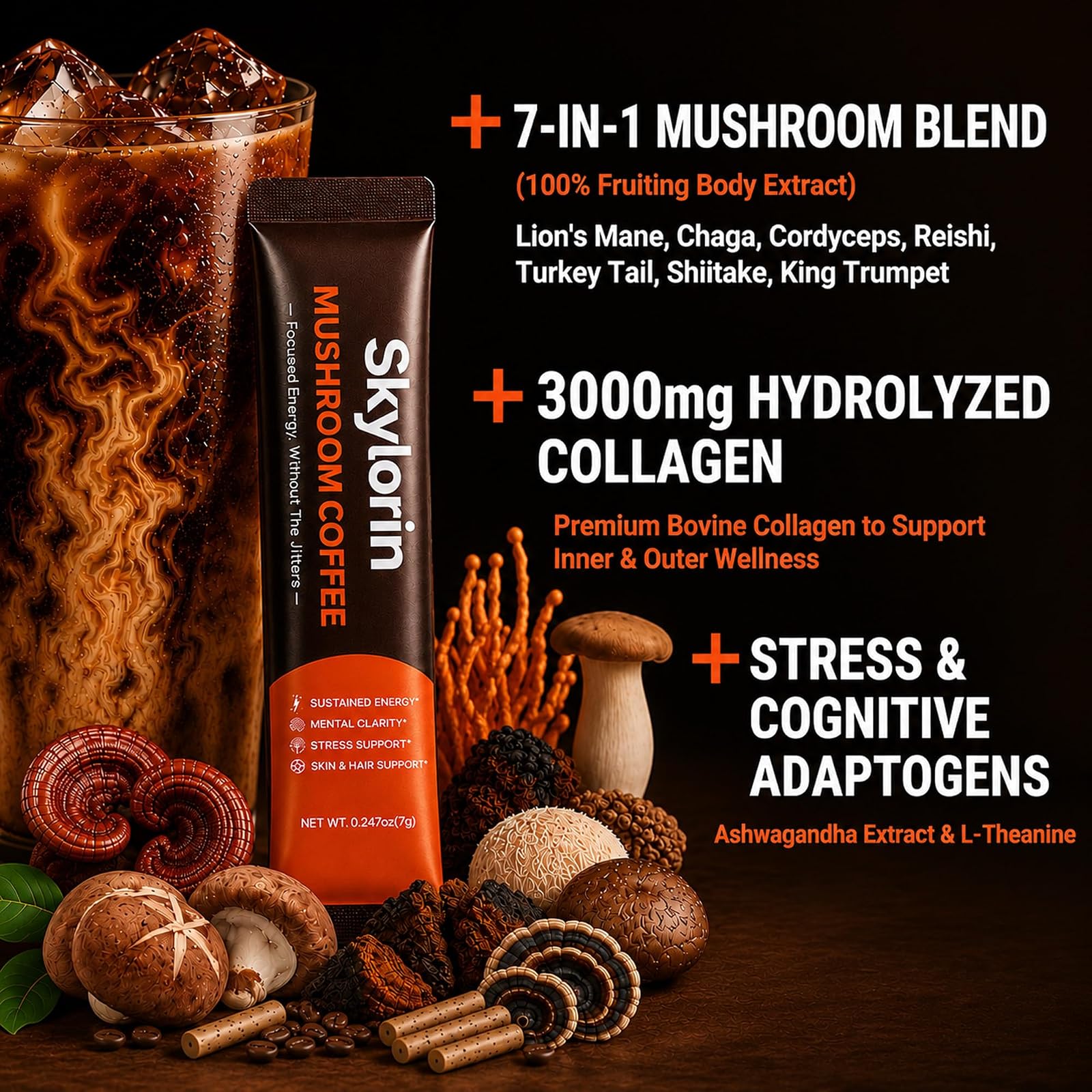 mushroom coffee with collagen benefits