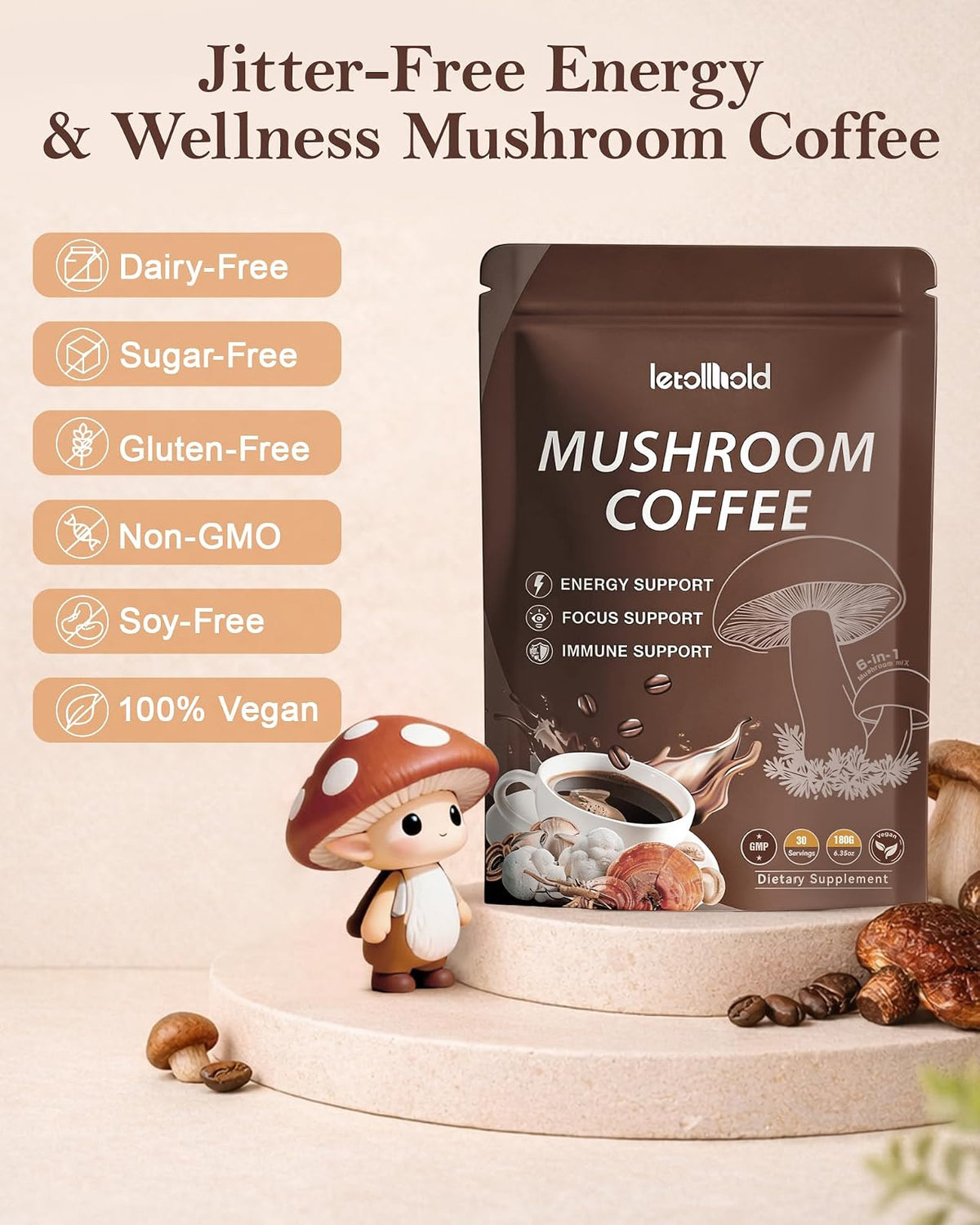 mushroom coffee with health benefits