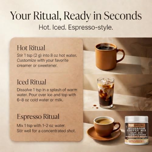 mushroom coffee with natural ingredients