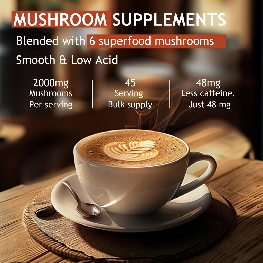 mushroom coffee with six adaptogens