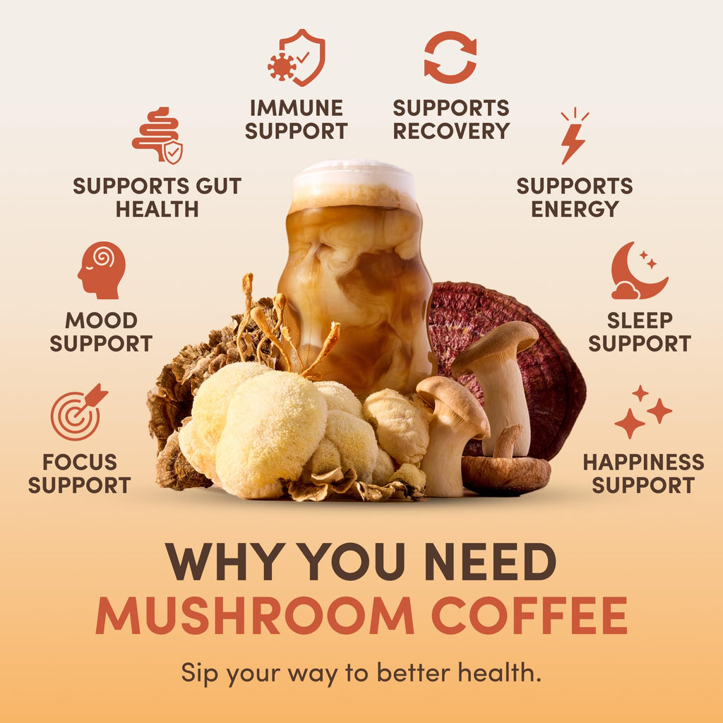 mushroom coffee with superfood nutrients