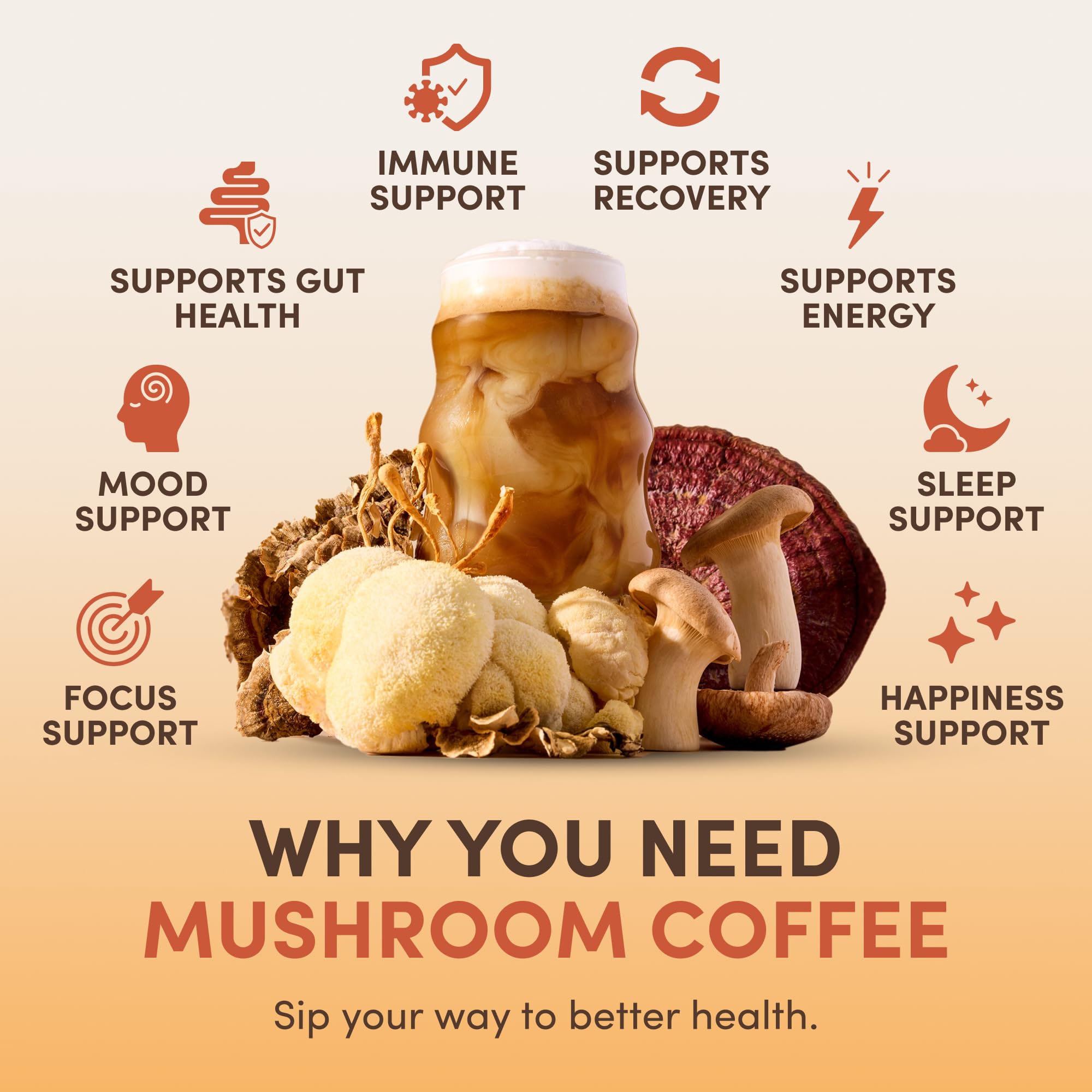 mushroom coffee with superfood nutrients