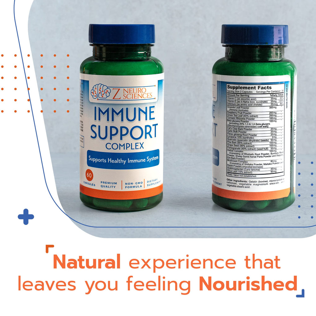 mushroom complex blended vitamin supplement