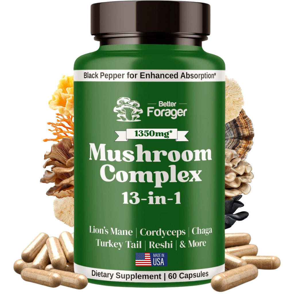 Mushroom complex capsules for focus