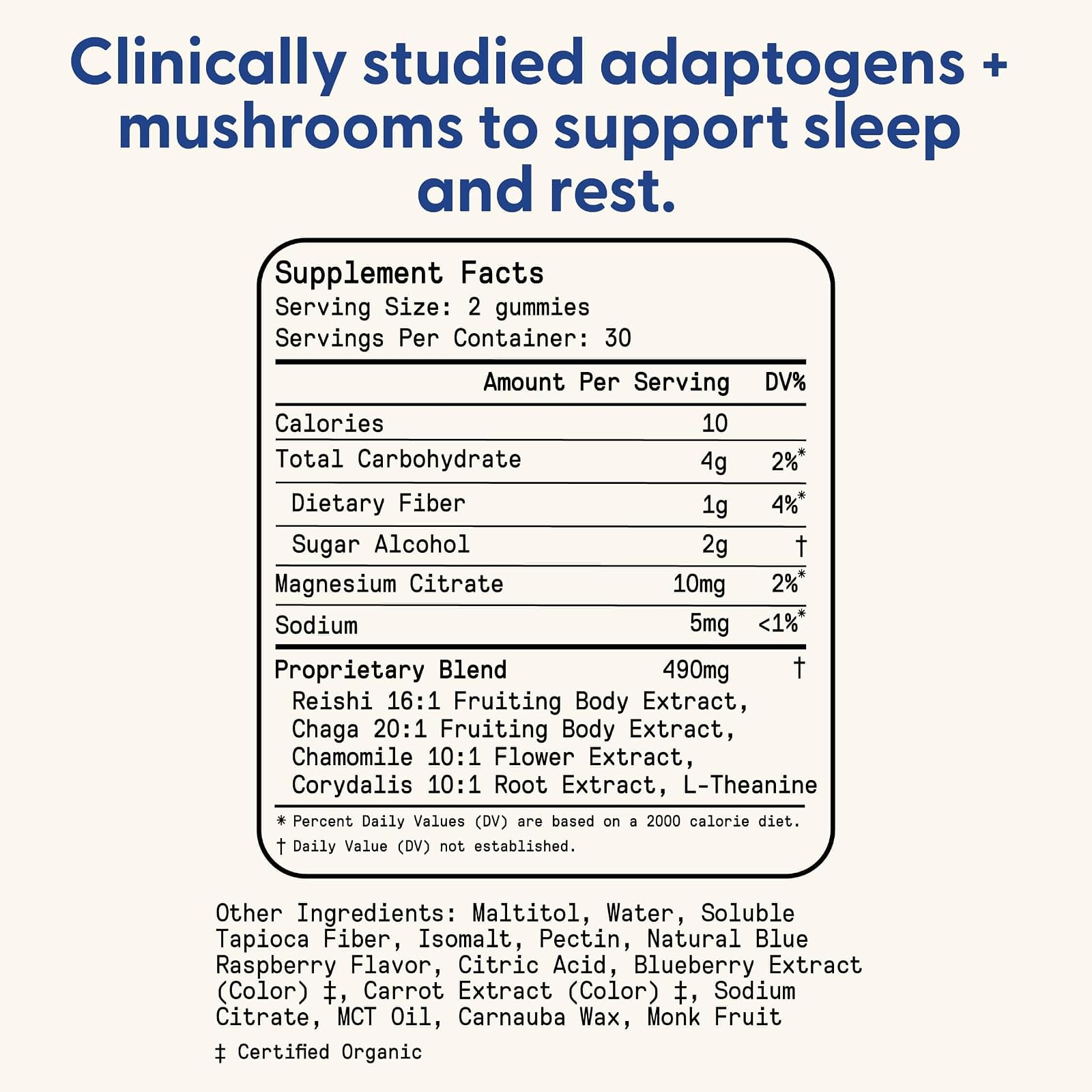 Mushroom complex for better sleep quality