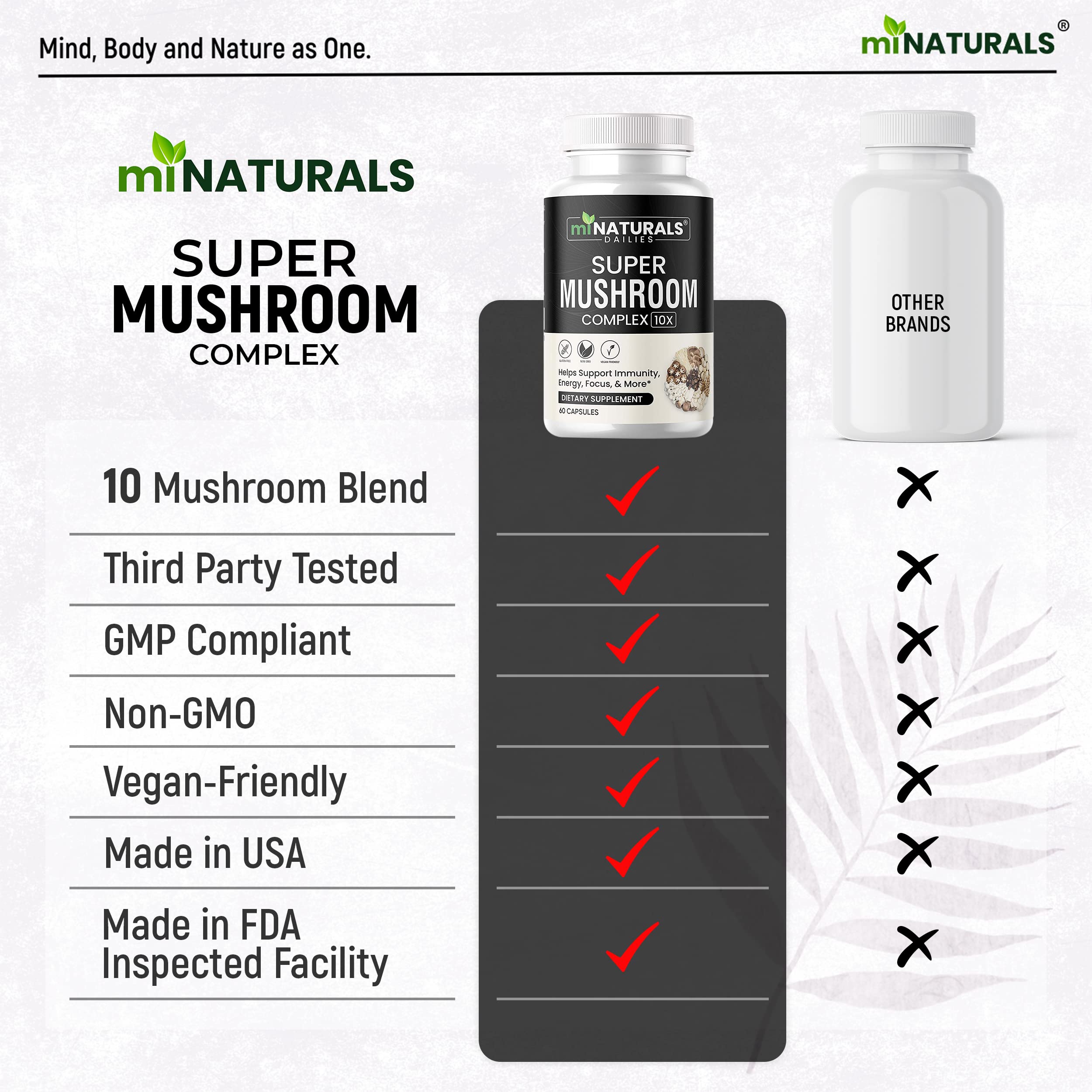 Mushroom complex for daily nutrition